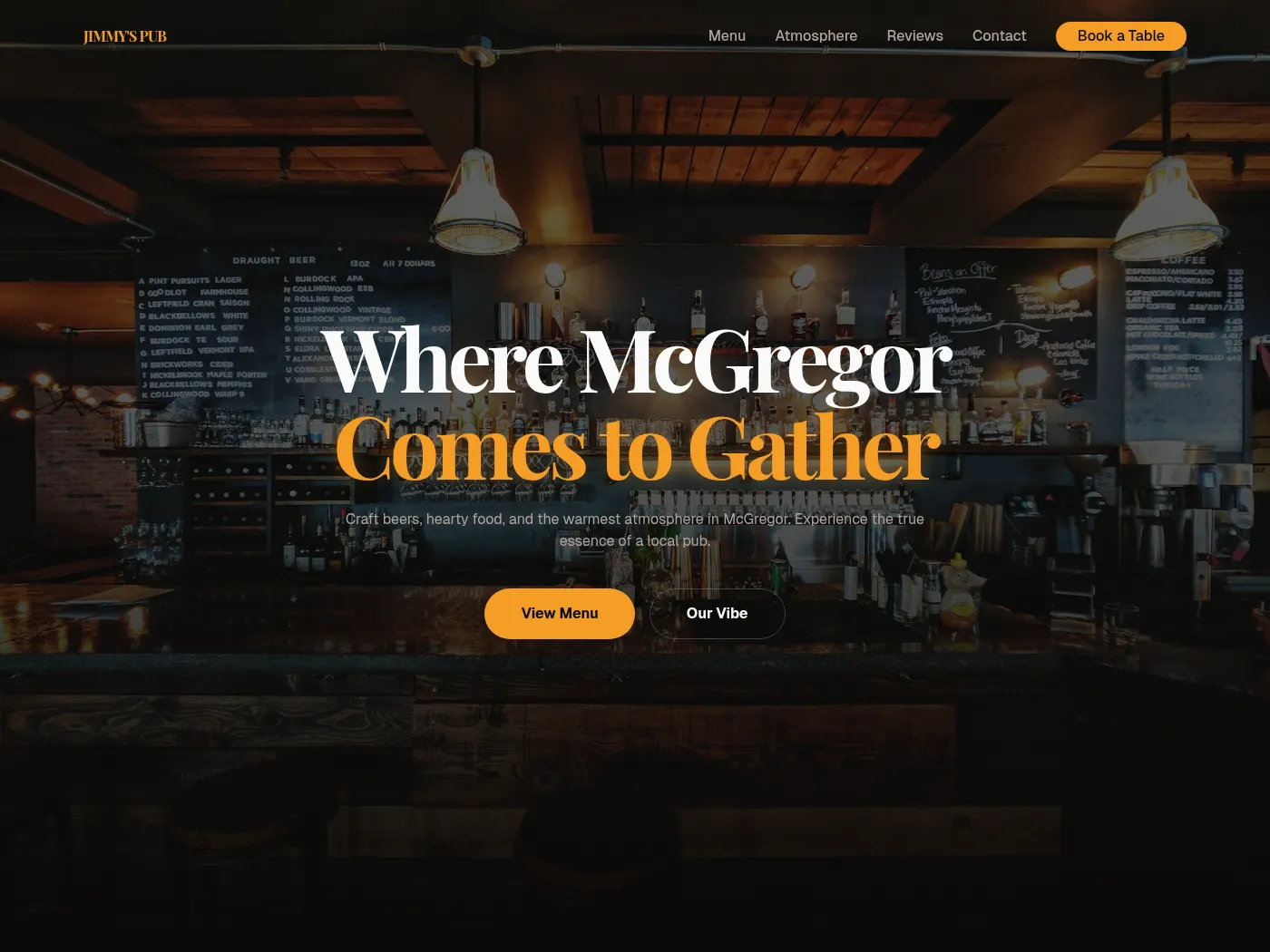 Jimmy's Pub Webpage