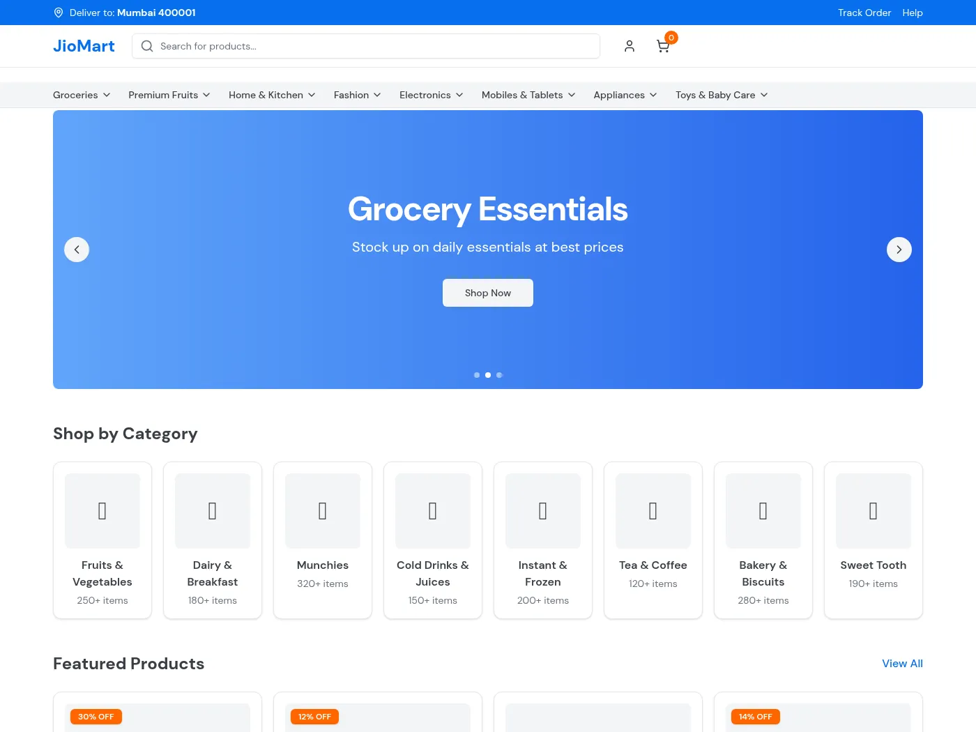 JioMart Web Clone