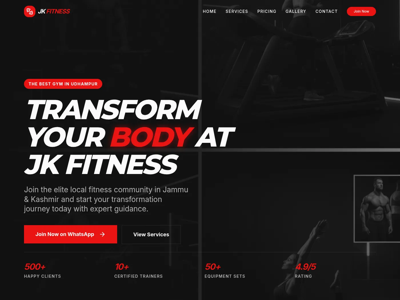 JK Fitness Club Web