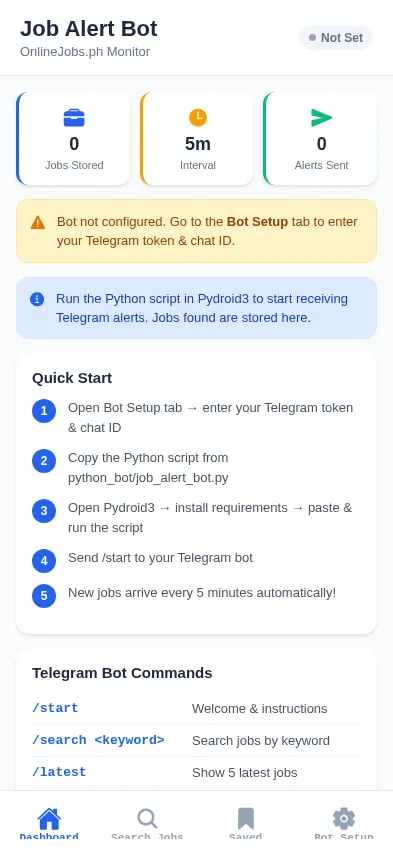 Job Alert Telegram Bot