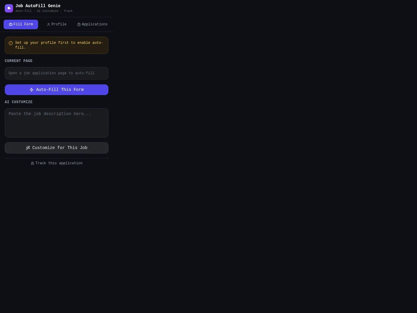 Job AutoFill Genie