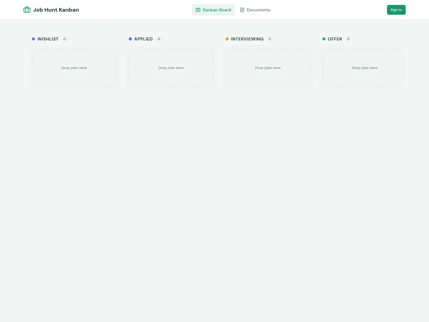 Job Hunt Kanban