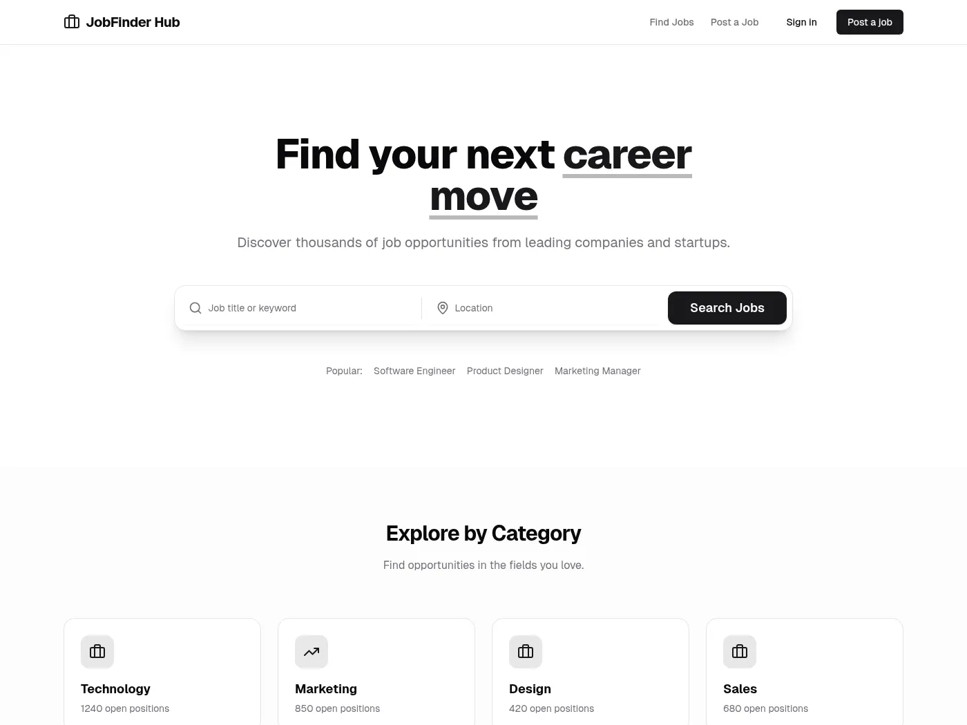 JobFinder Hub