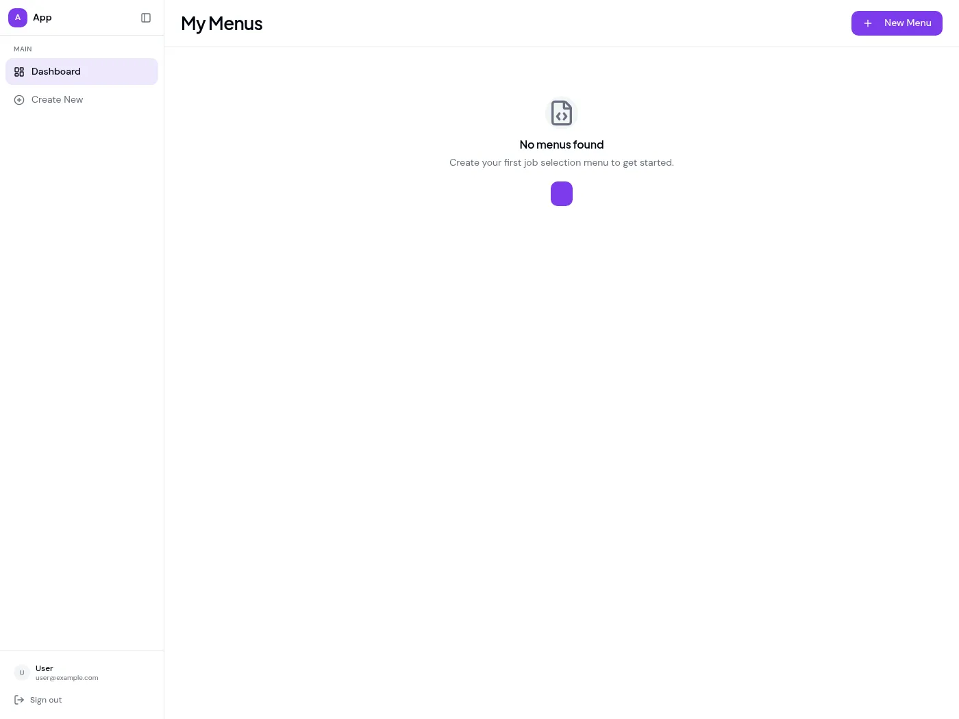 Job Menu Creator