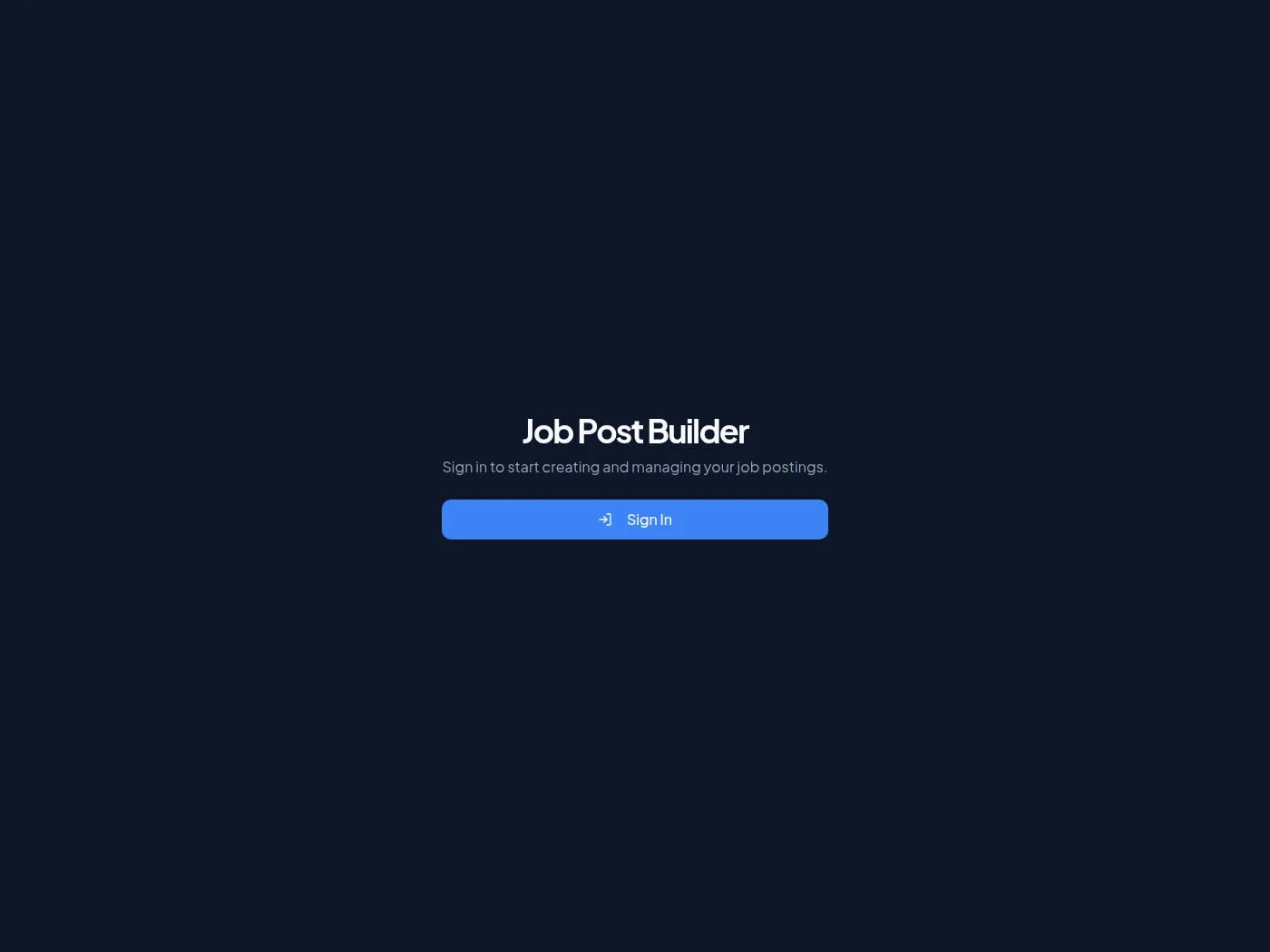 Job Post Builder