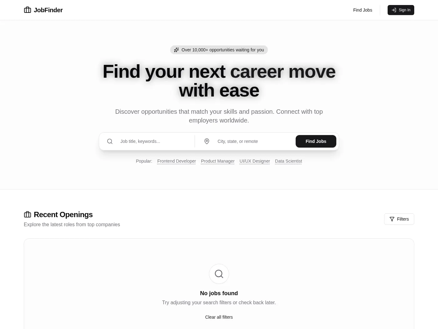 JobFinder Platform