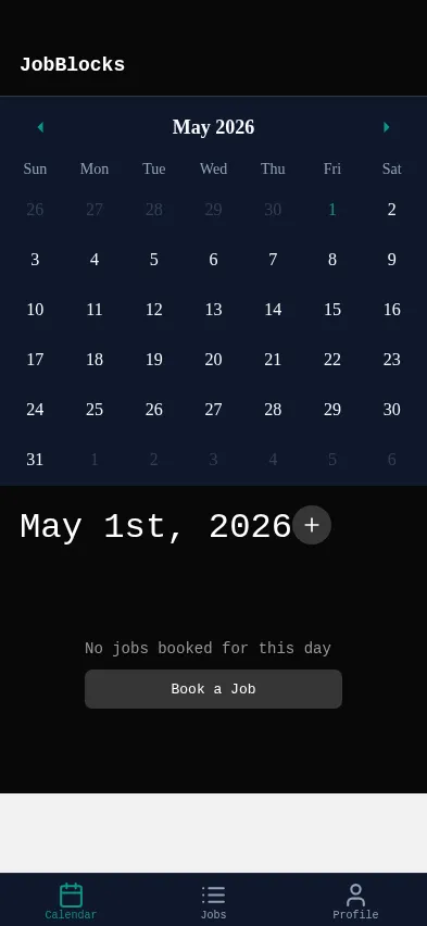 JobBlocks Calendar