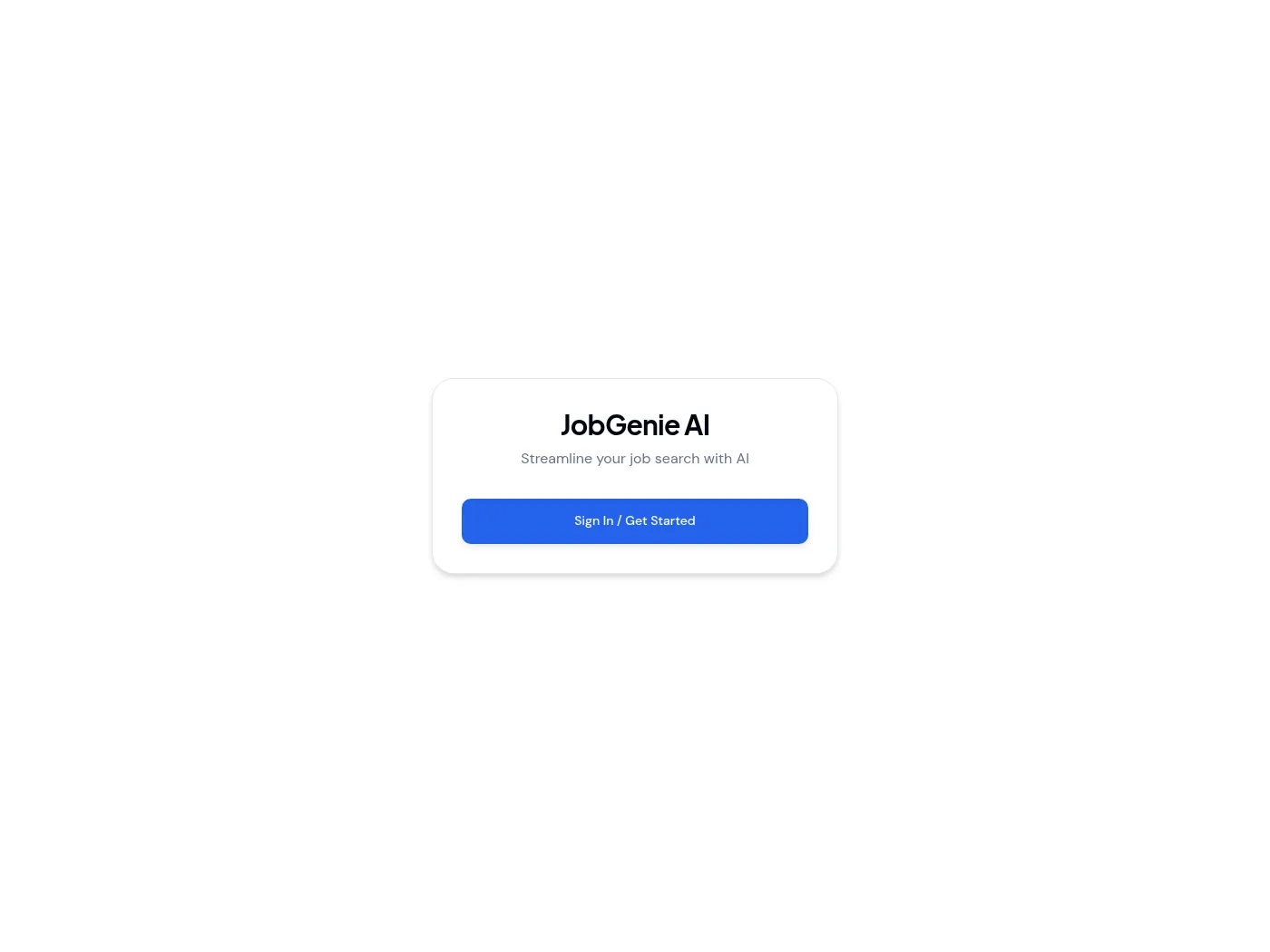 JobGenie AI Assistant