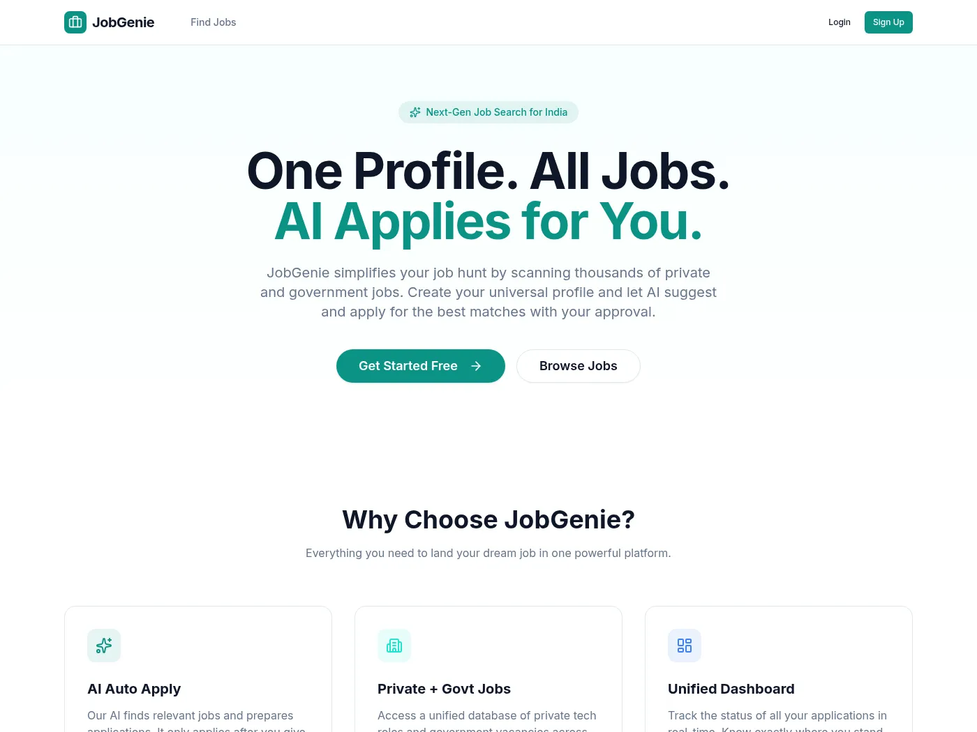 JobGenie Portal