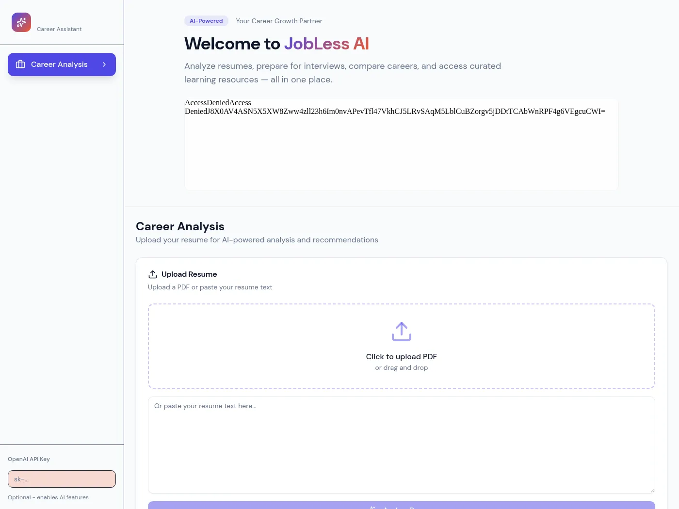 JobLess AI Assistant