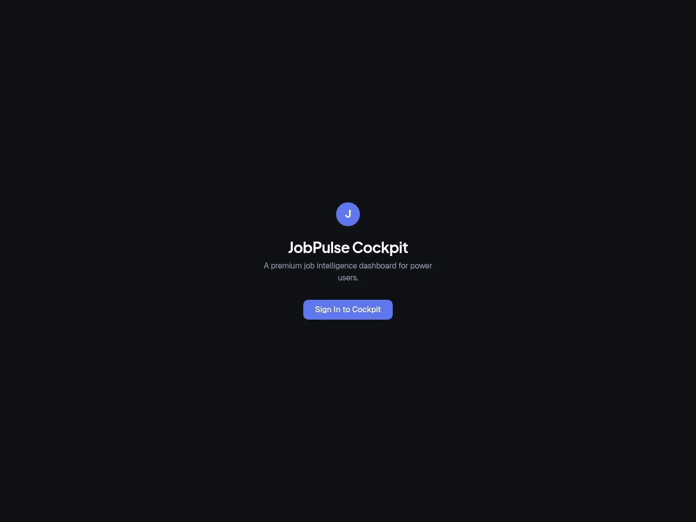 JobPulse Cockpit