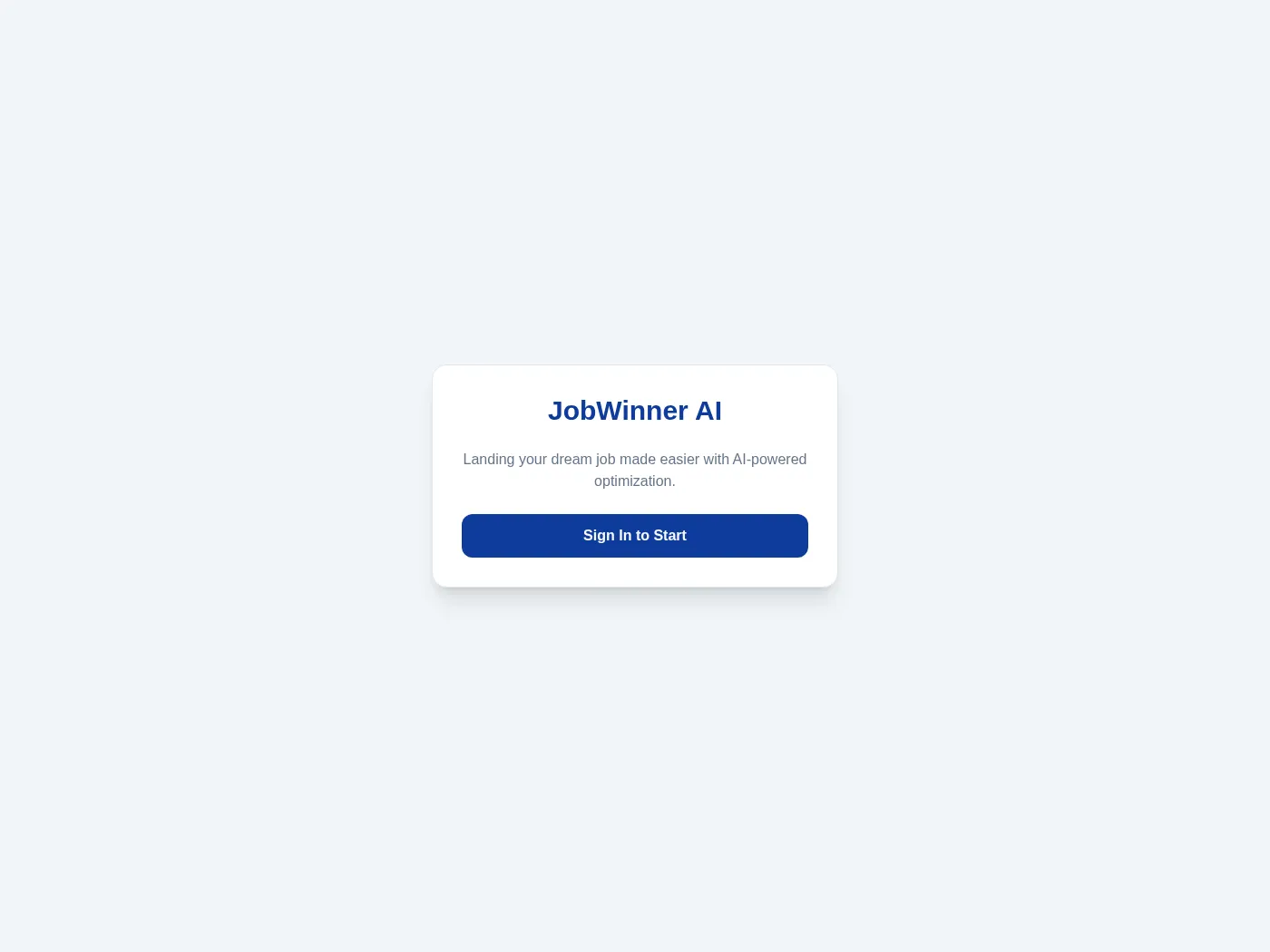 JobWinner Personal AI