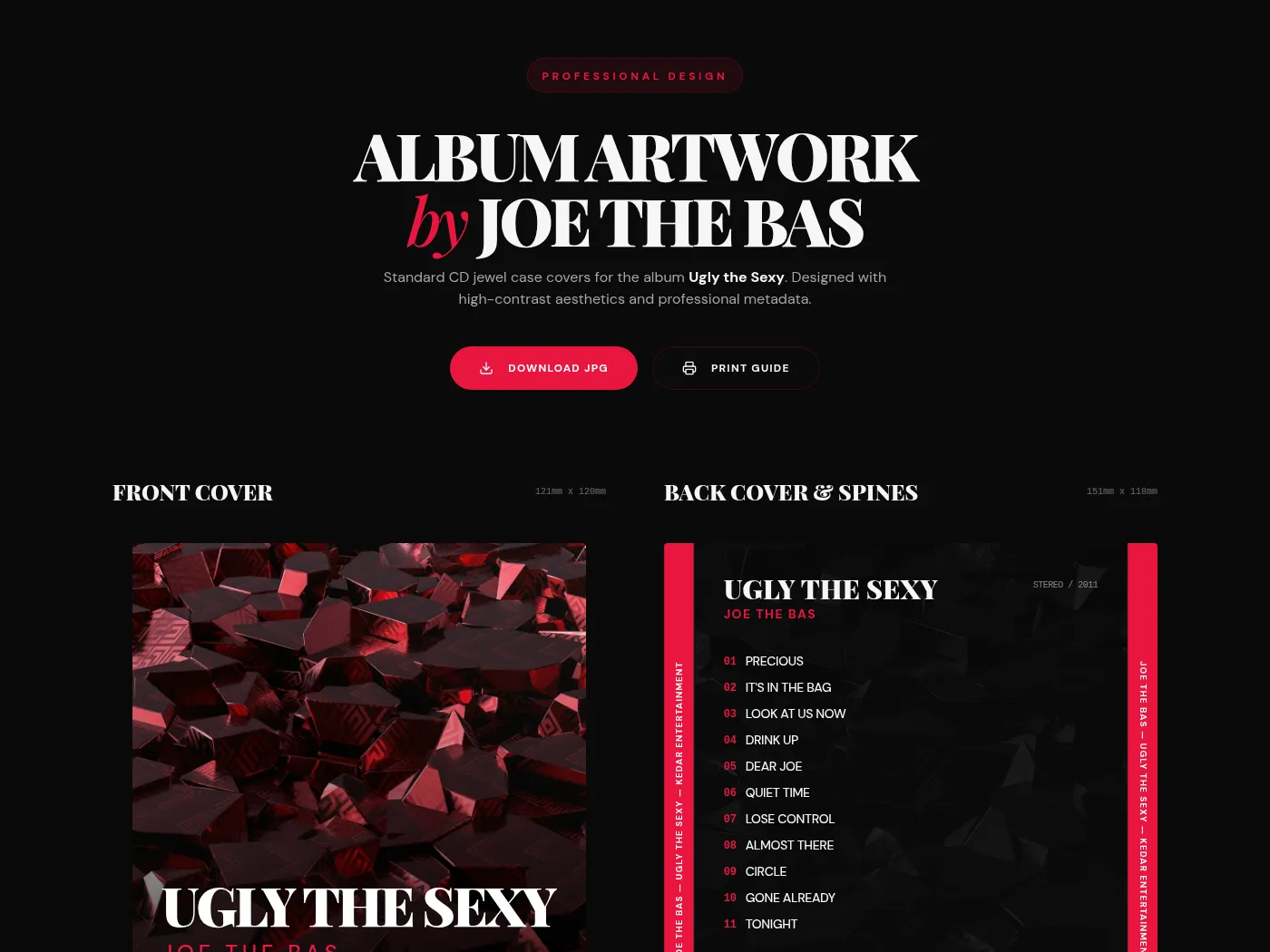 Joe The Bas CD Covers