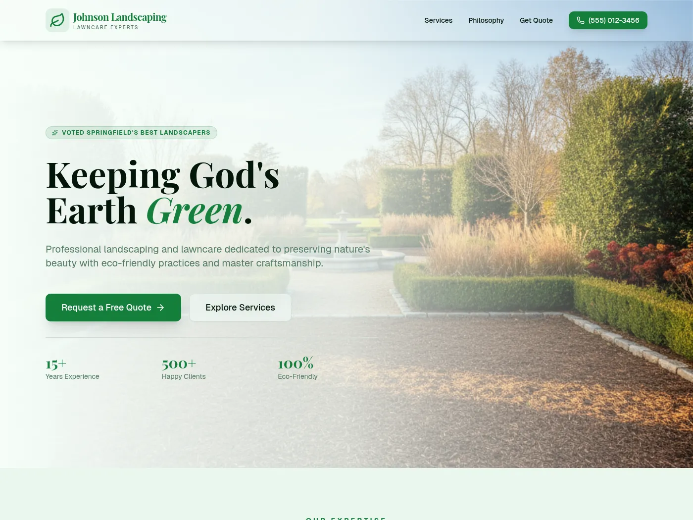 Johnson Landscaping Ad