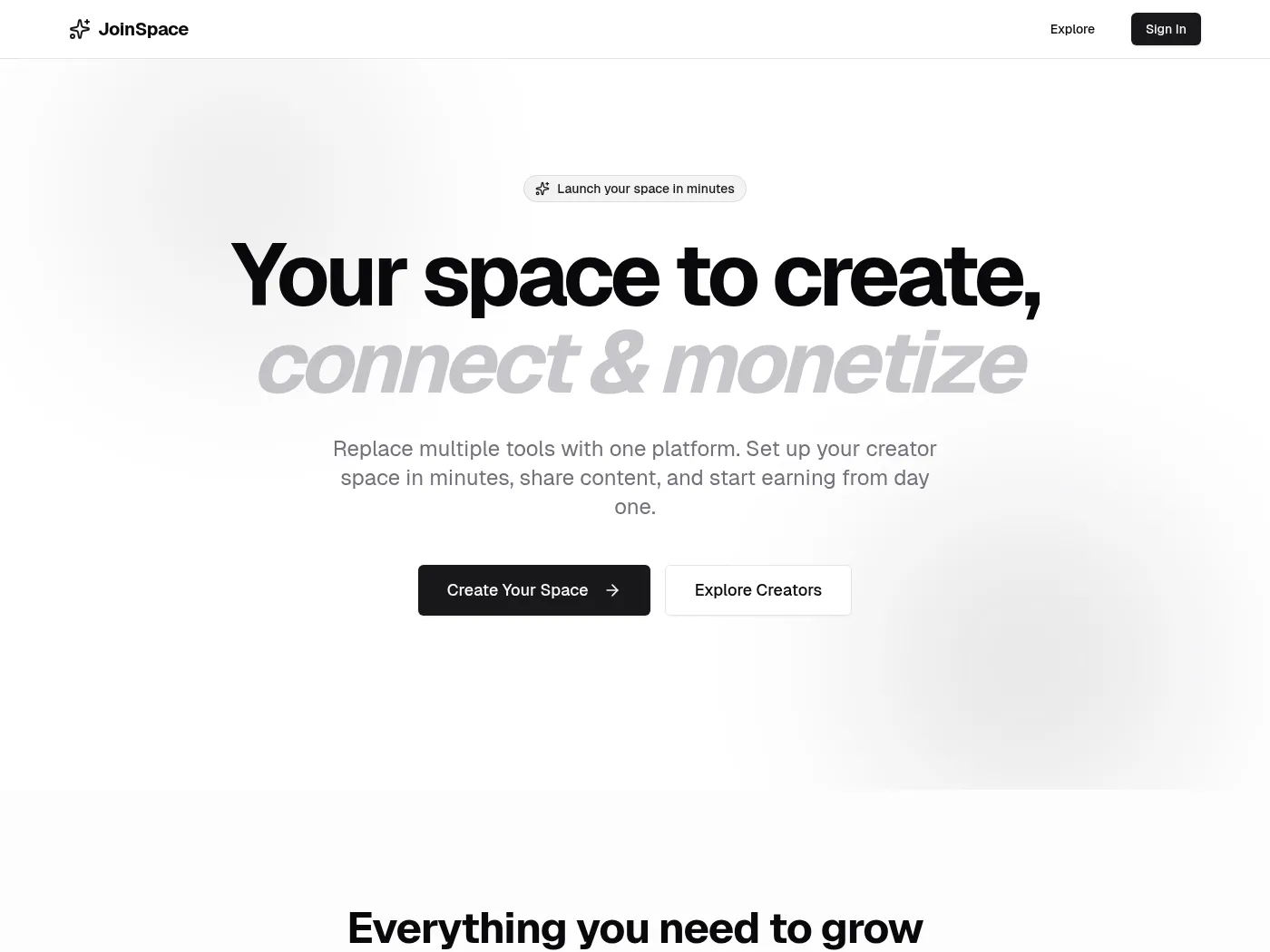 JoinSpace Creator Hub