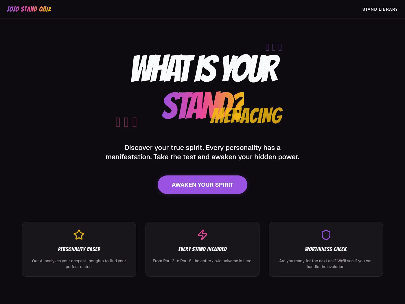 JoJo Stand Quiz
