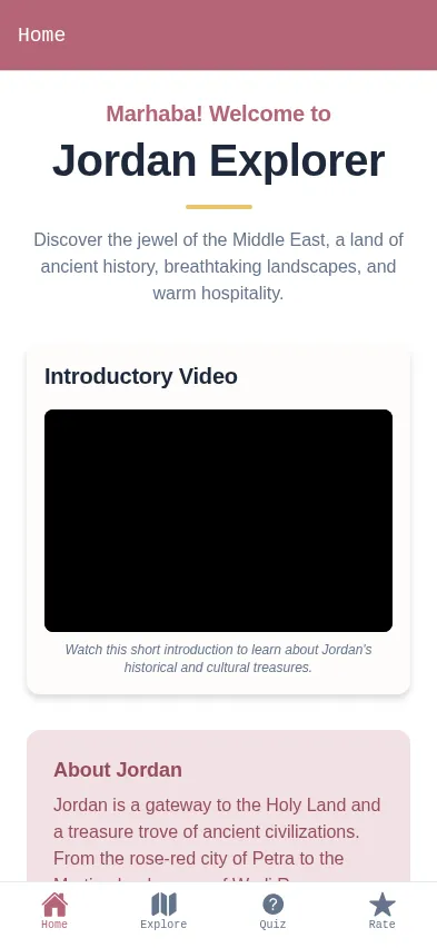 Jordan Explorer App