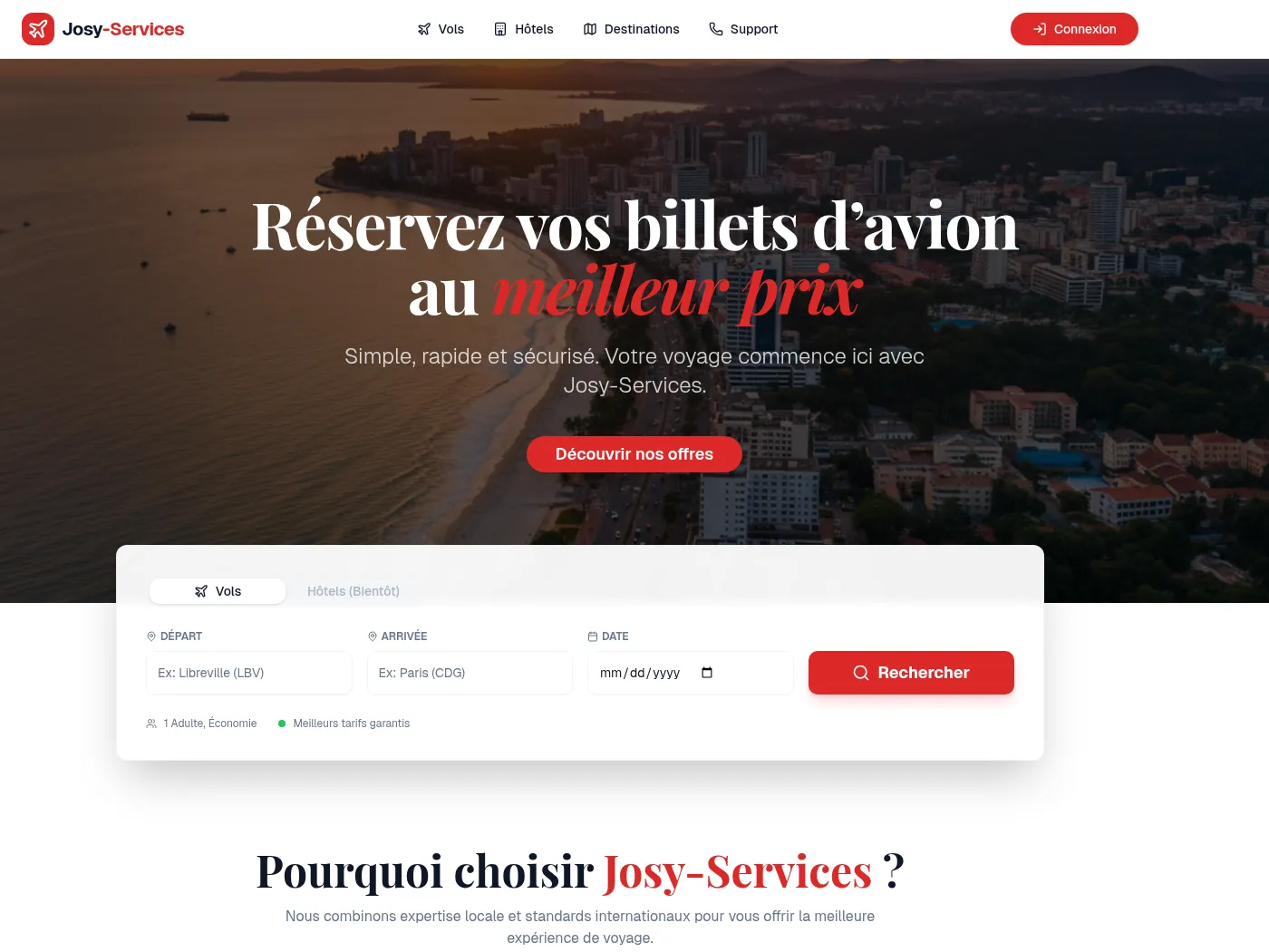 Josy-Services Travel Portal