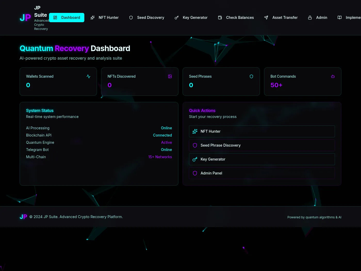 JP: Advanced AI-Powered Crypto Asset Recovery Suite