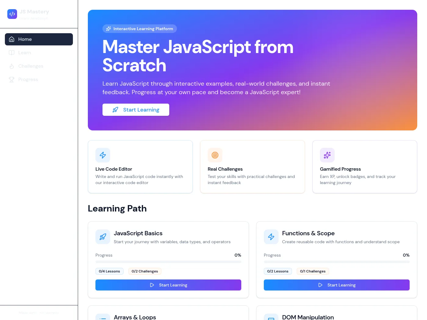 JS Mastery Hub
