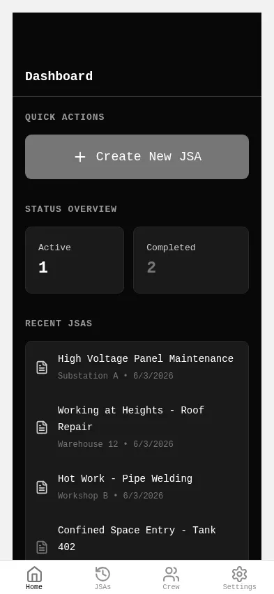 JSA CrewSign App