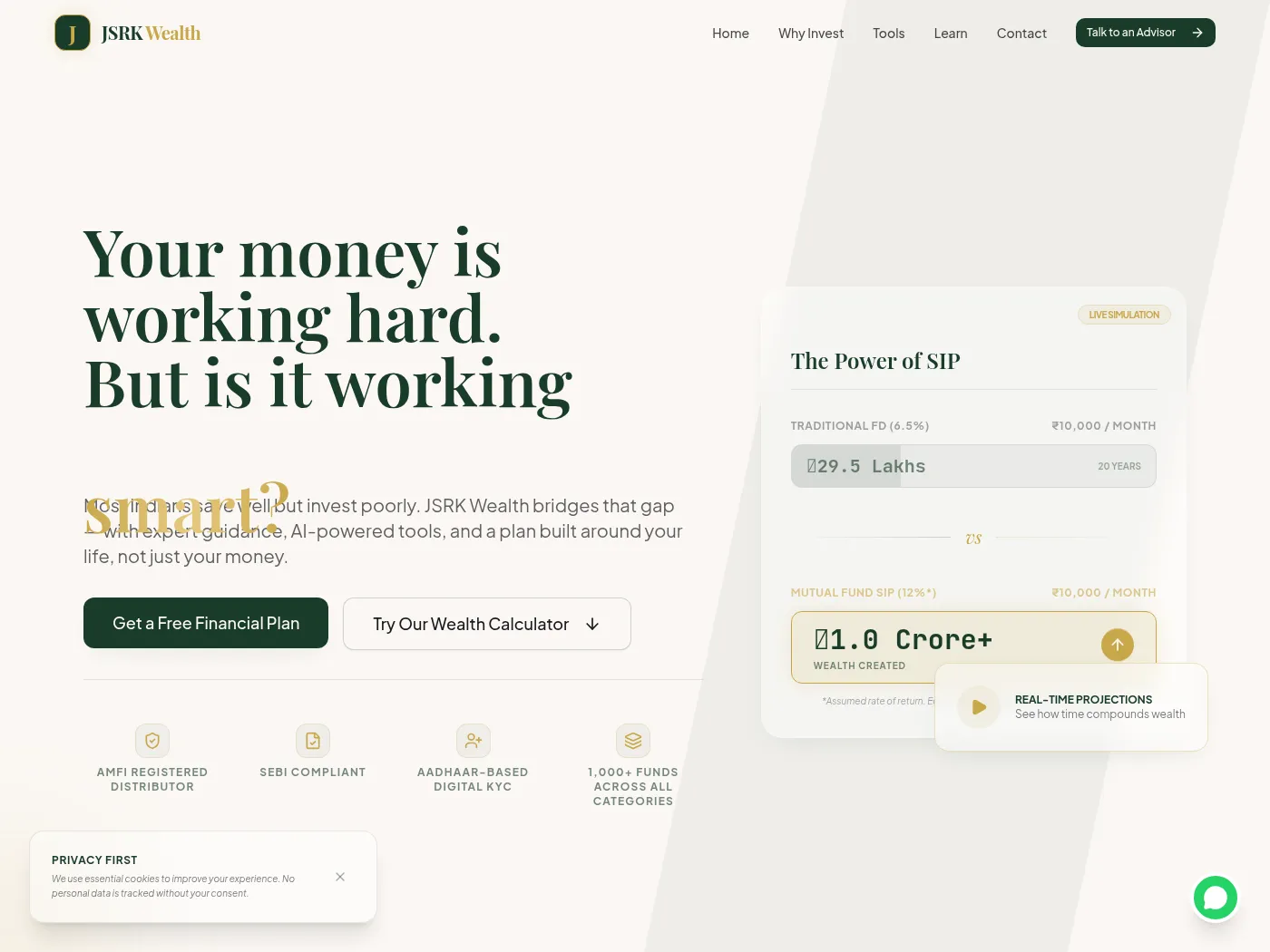 JSRK Wealth Public Website