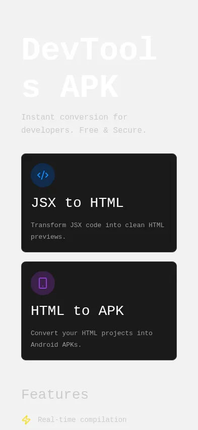 JSX to APK Converter