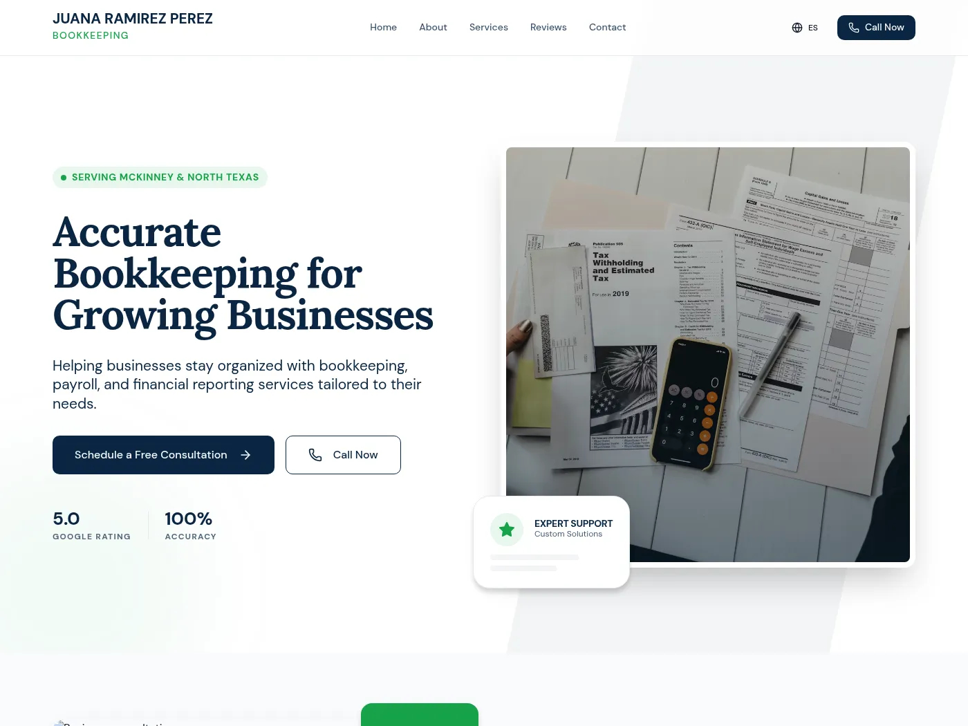 Juana Bookkeeping Website