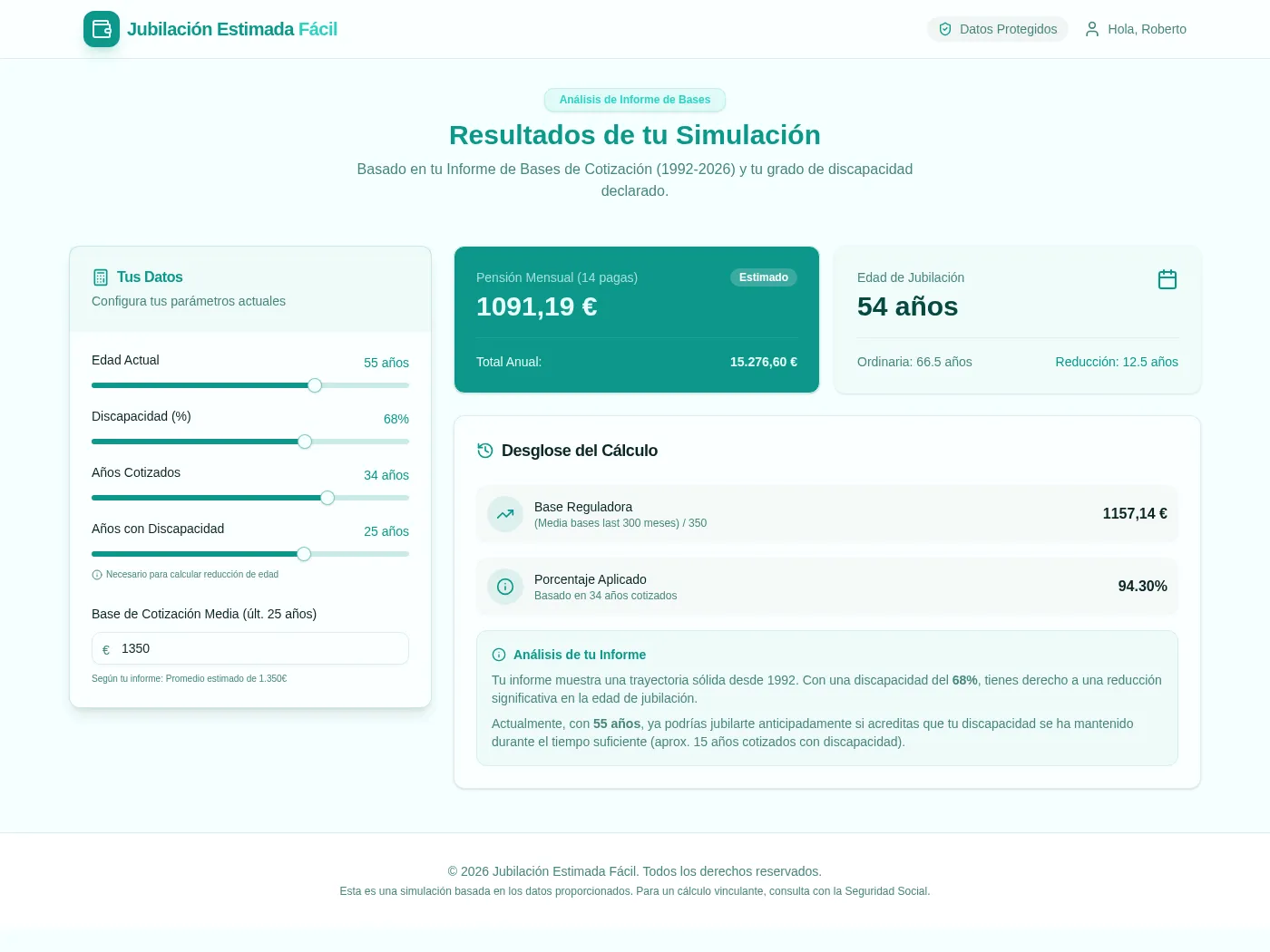 Jubilación Estimada Fácil