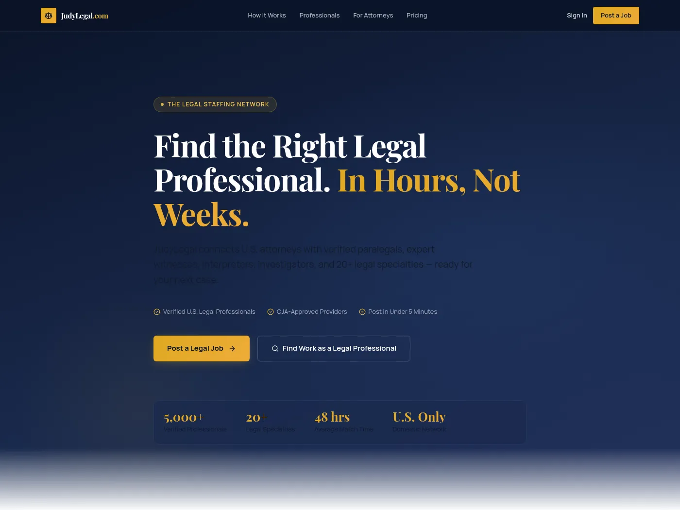 JudyLegal Premium Landing