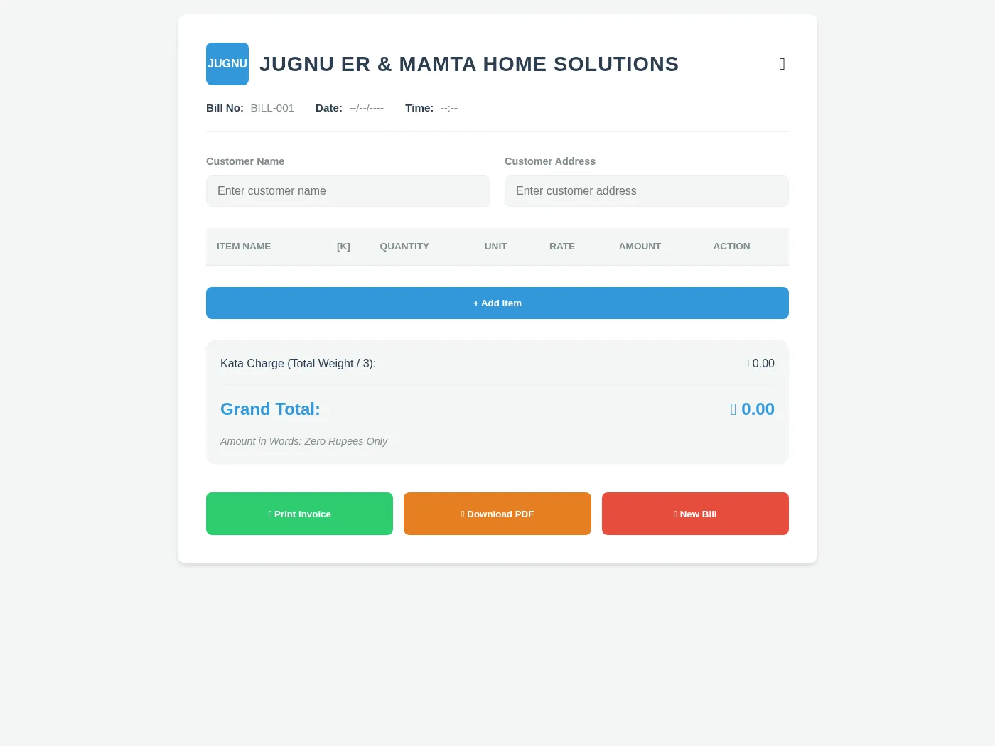 Jugnu Offline Billing