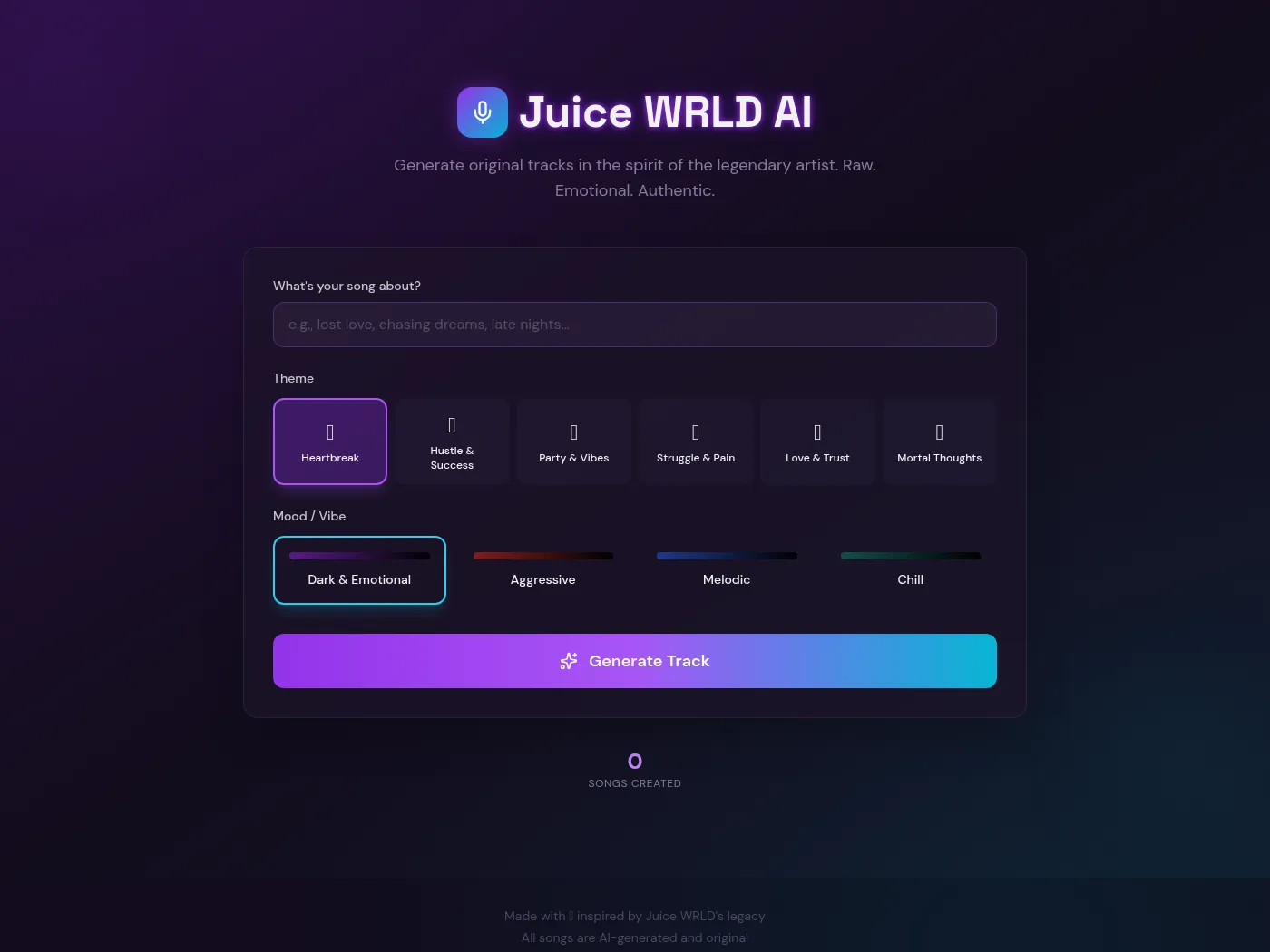 Juice WRLD Song Generator