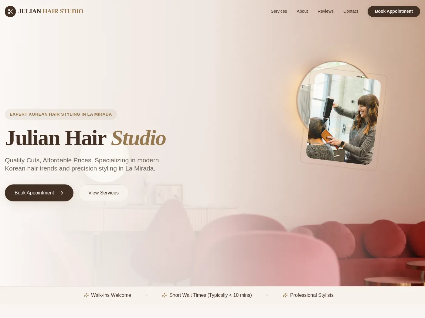 Julian Hair Studio Site