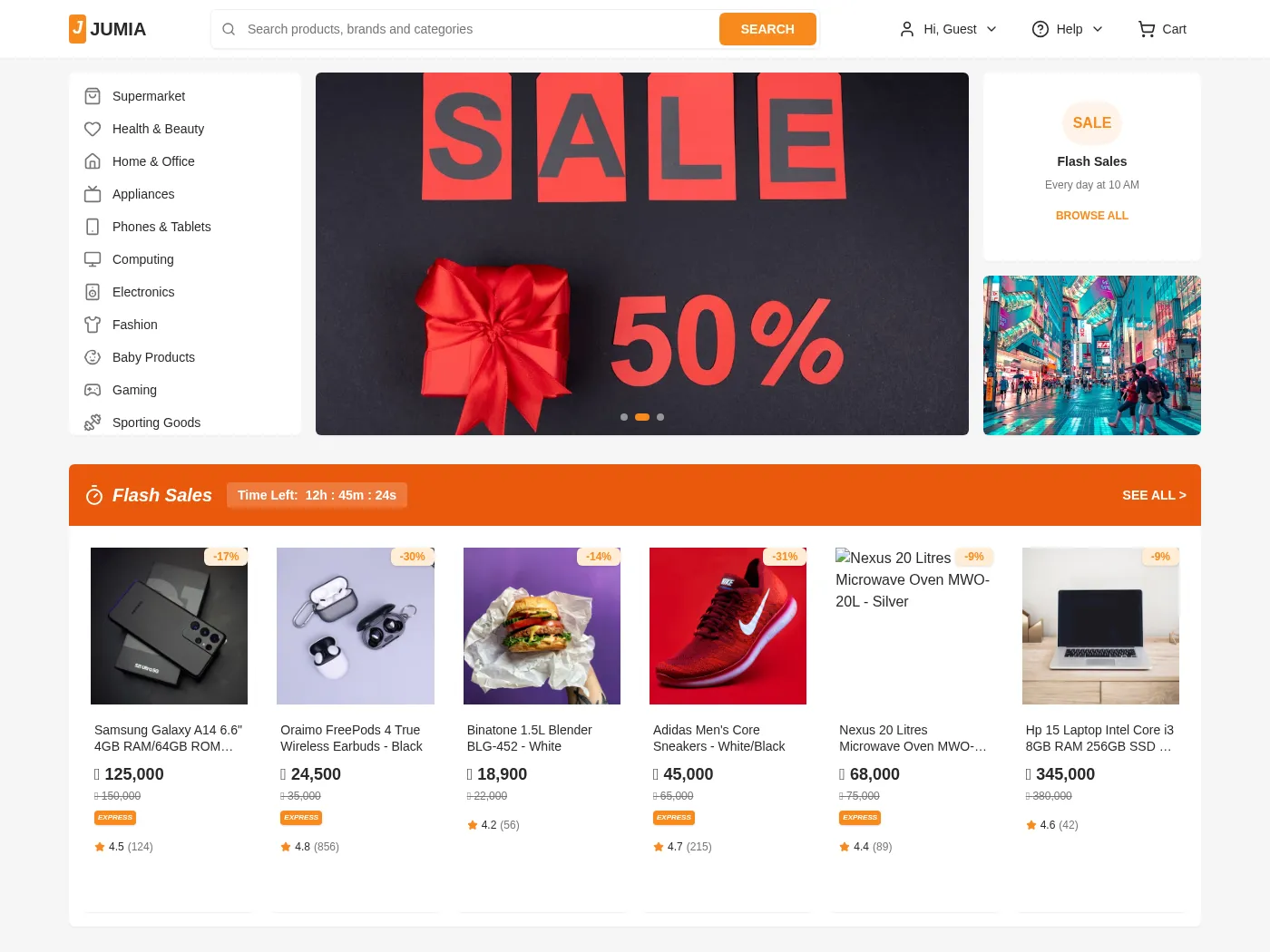 Jumia Store Clone