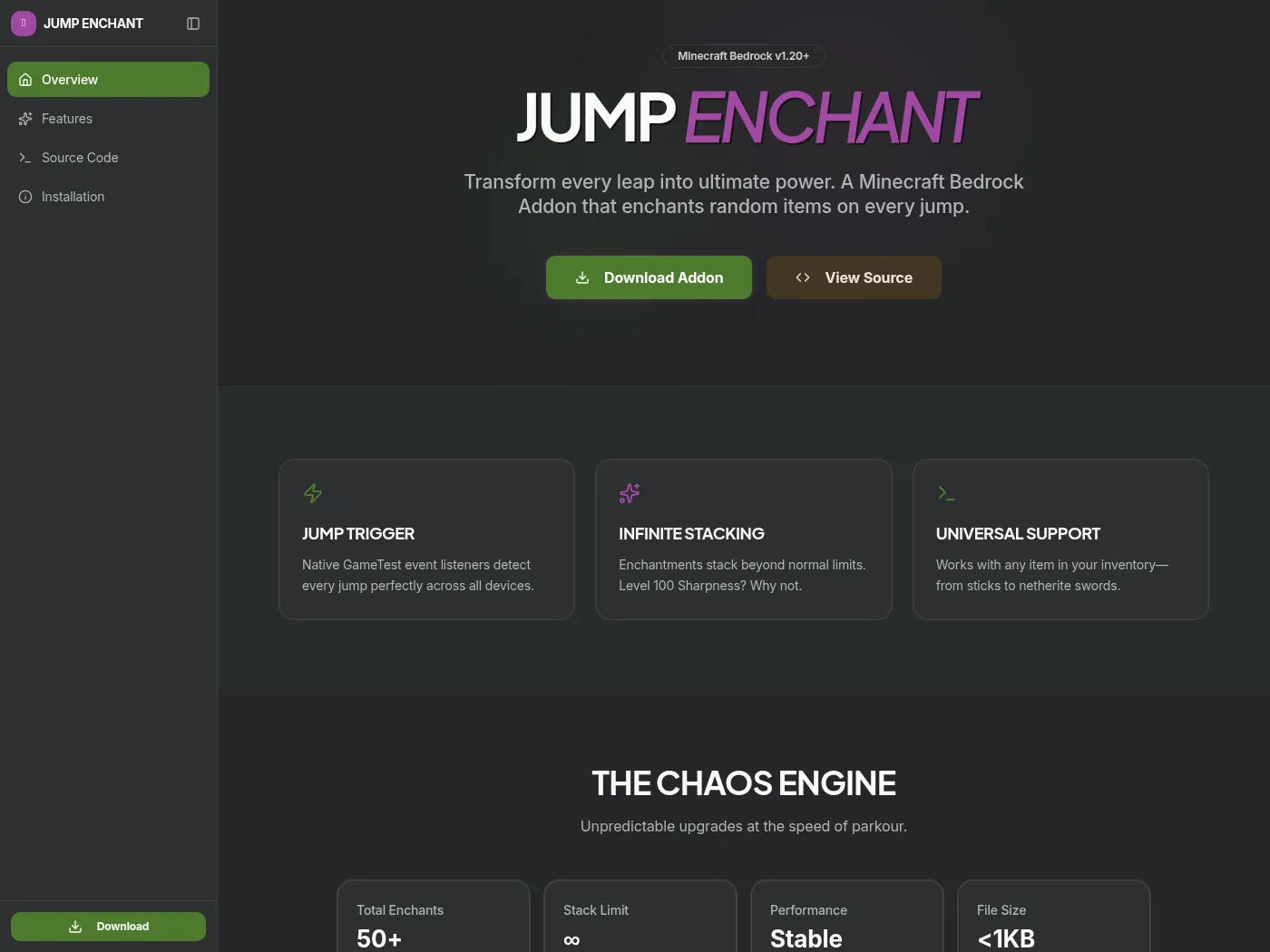 Jump Enchant Addon
