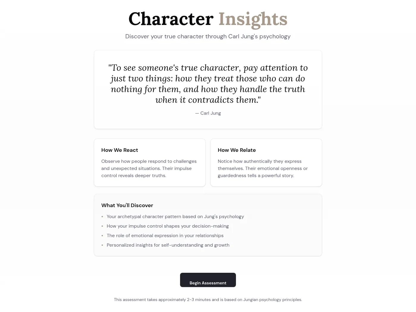 Jung Character Insights