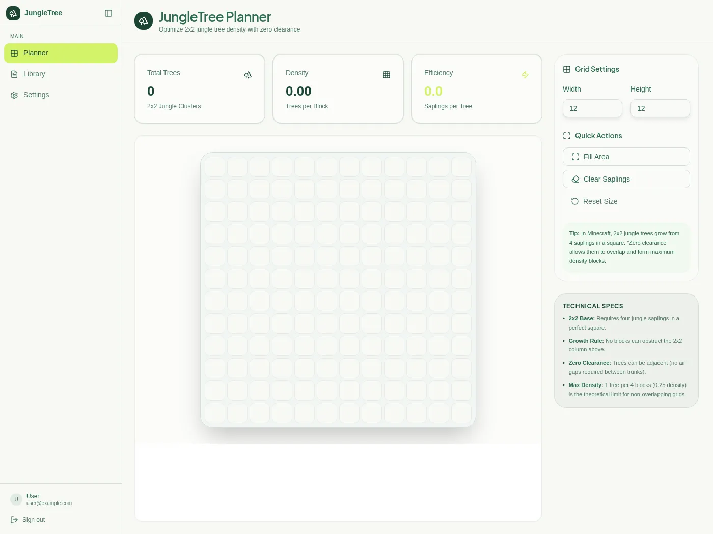 JungleTree Planner