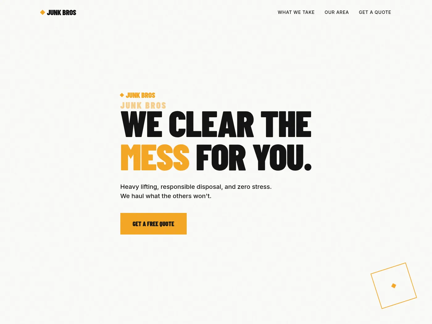 Junk Bros Site Launch