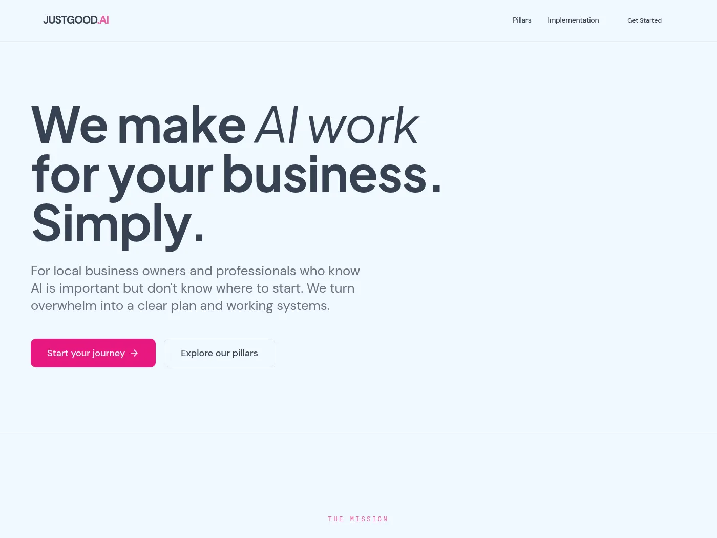 Just Good AI Website