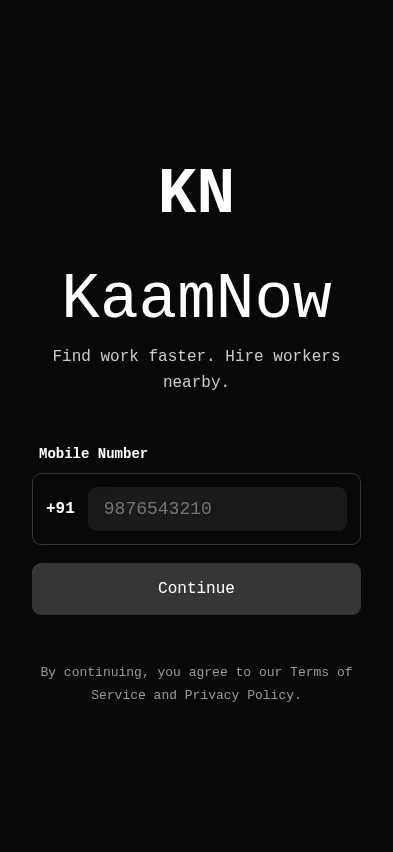 KaamNow Micro-Jobs App