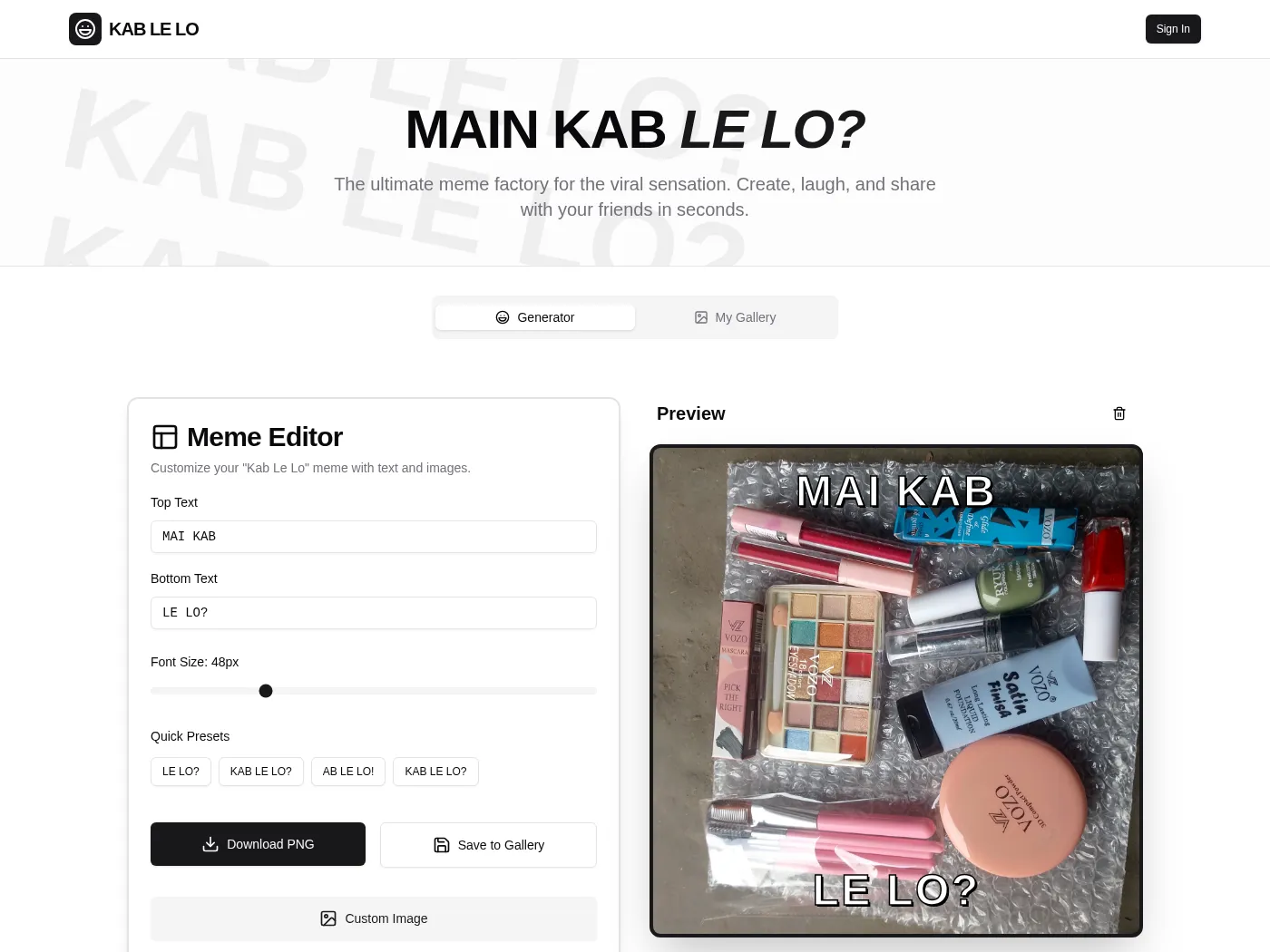 Kab Le Lo Meme Generator