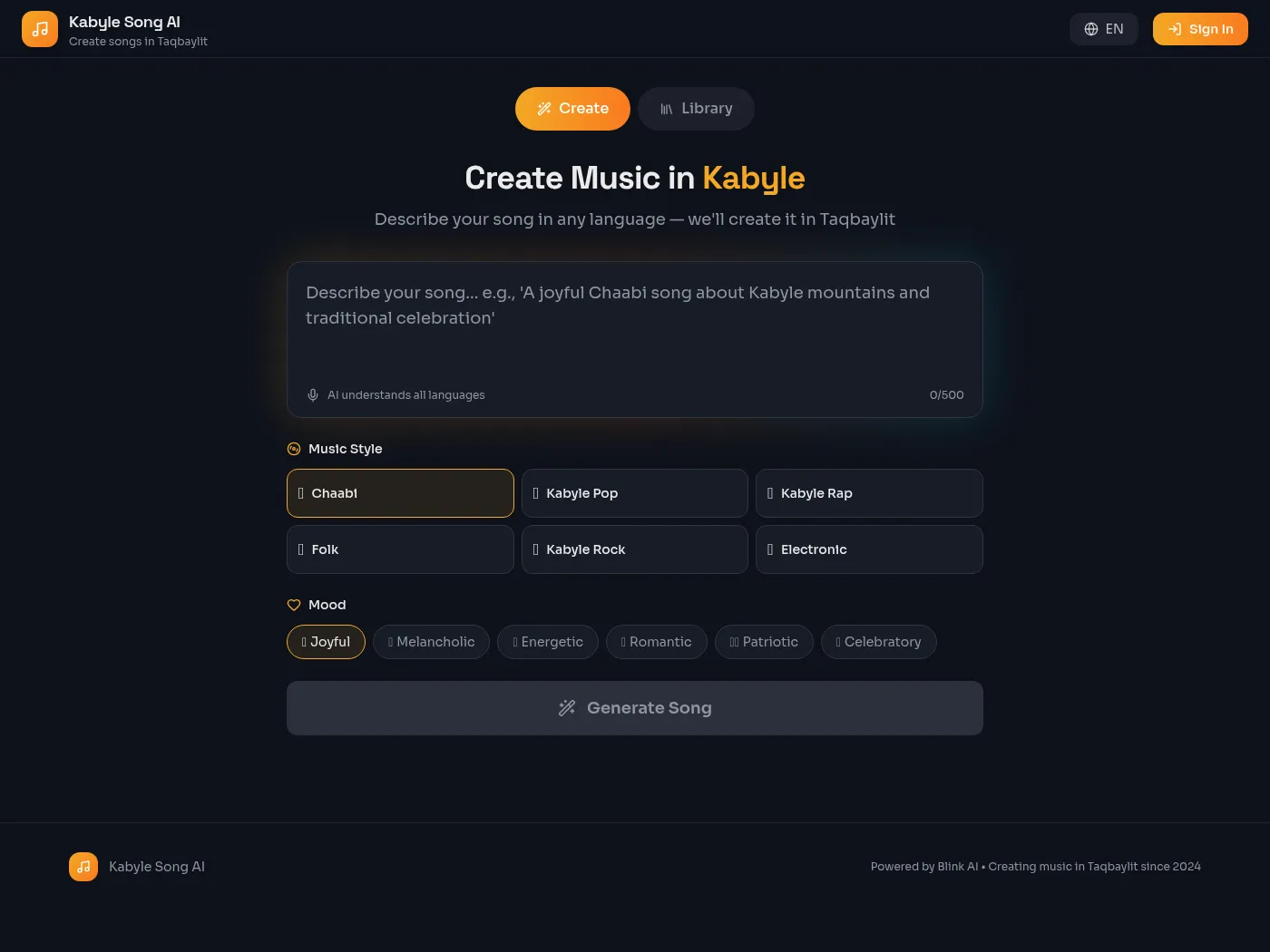 Kabyle Song Creator