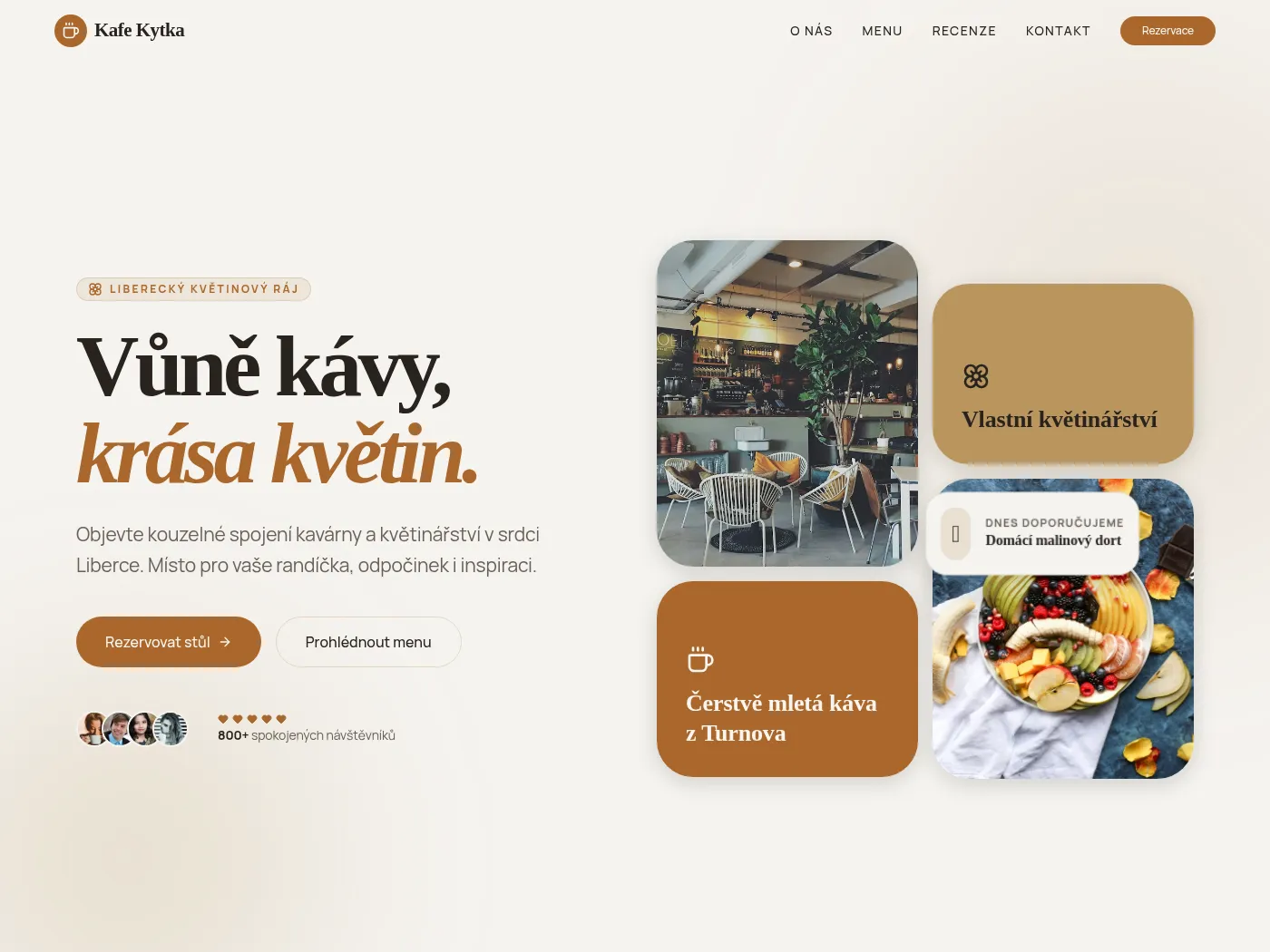 Kafe Kytka Web Experience