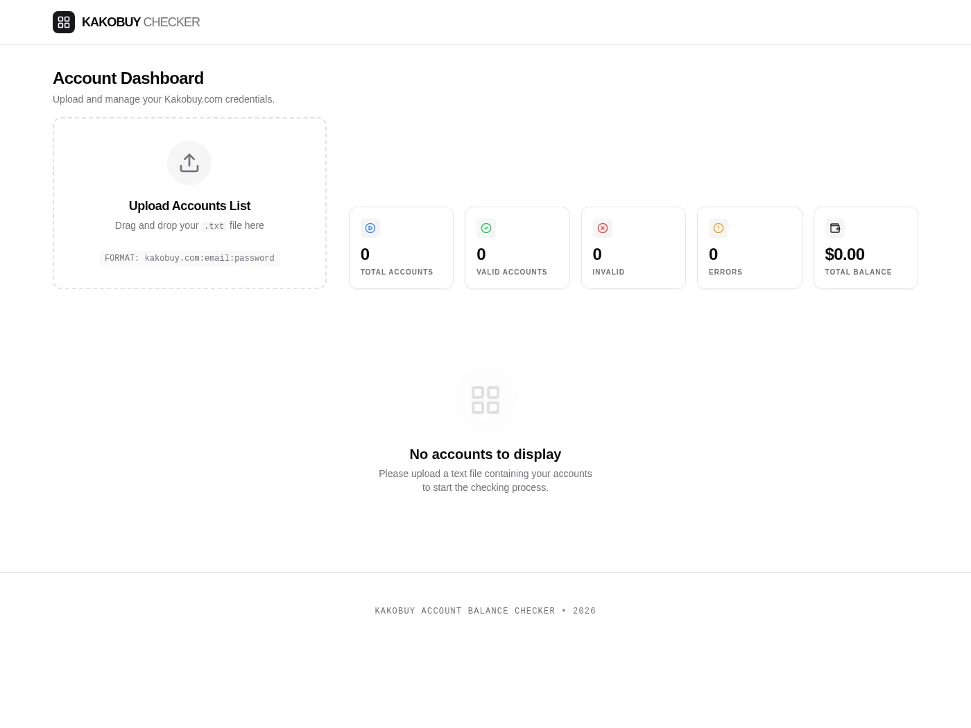 Kakobuy Balance Checker