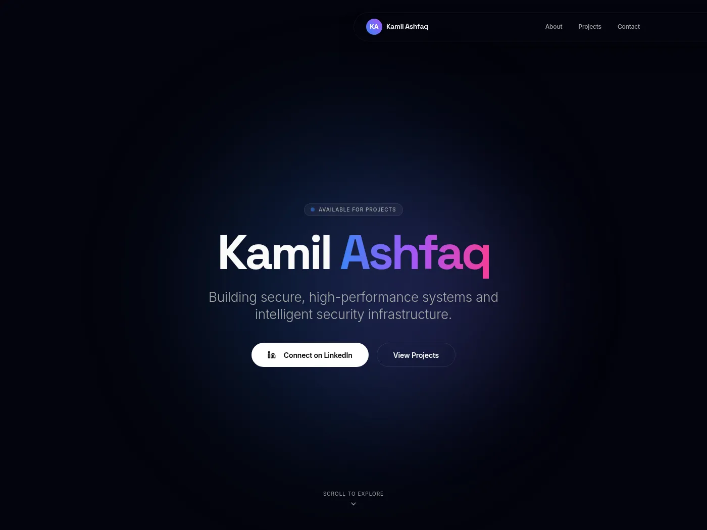 Kamil Ashfaq Portfolio