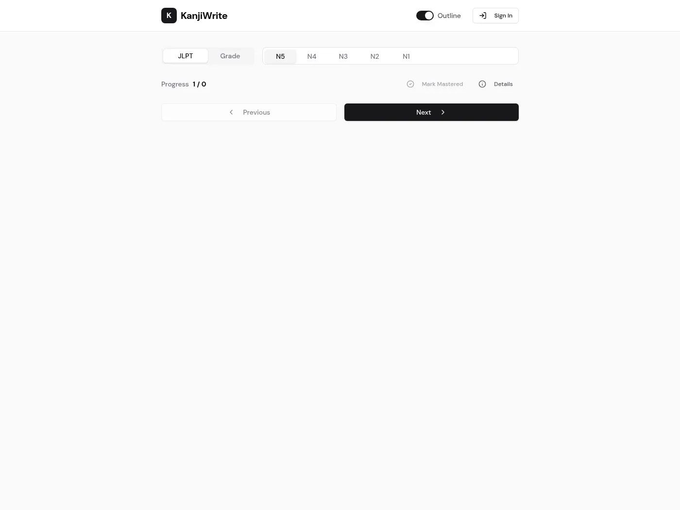 KanjiWrite Practice App
