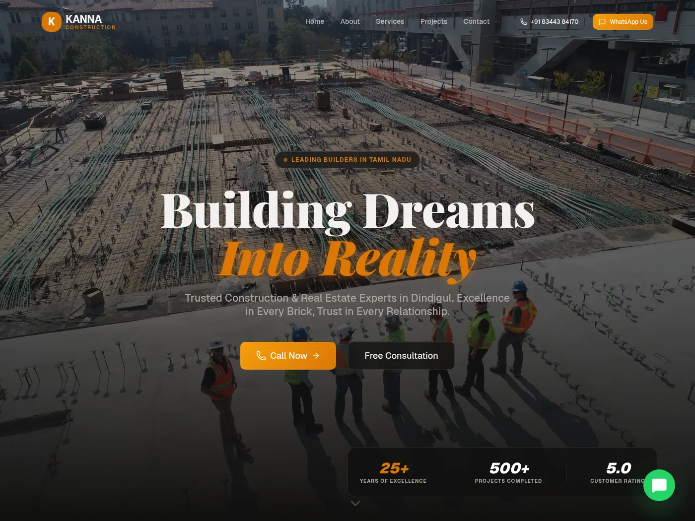 Kanna Construction Website