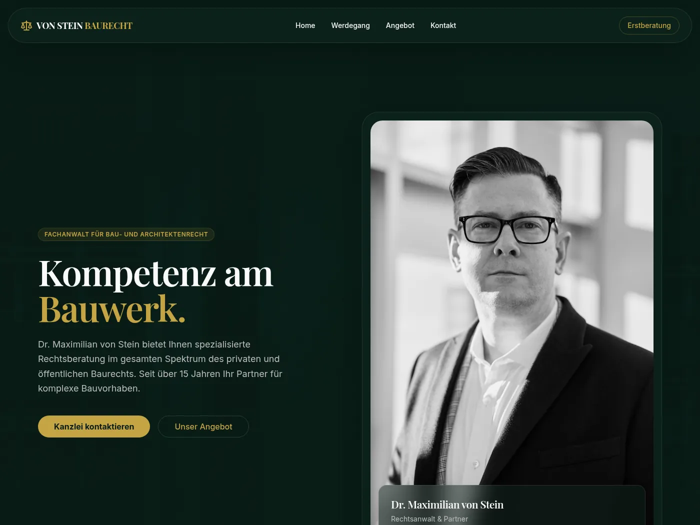 Baurecht Kanzlei Webprofil