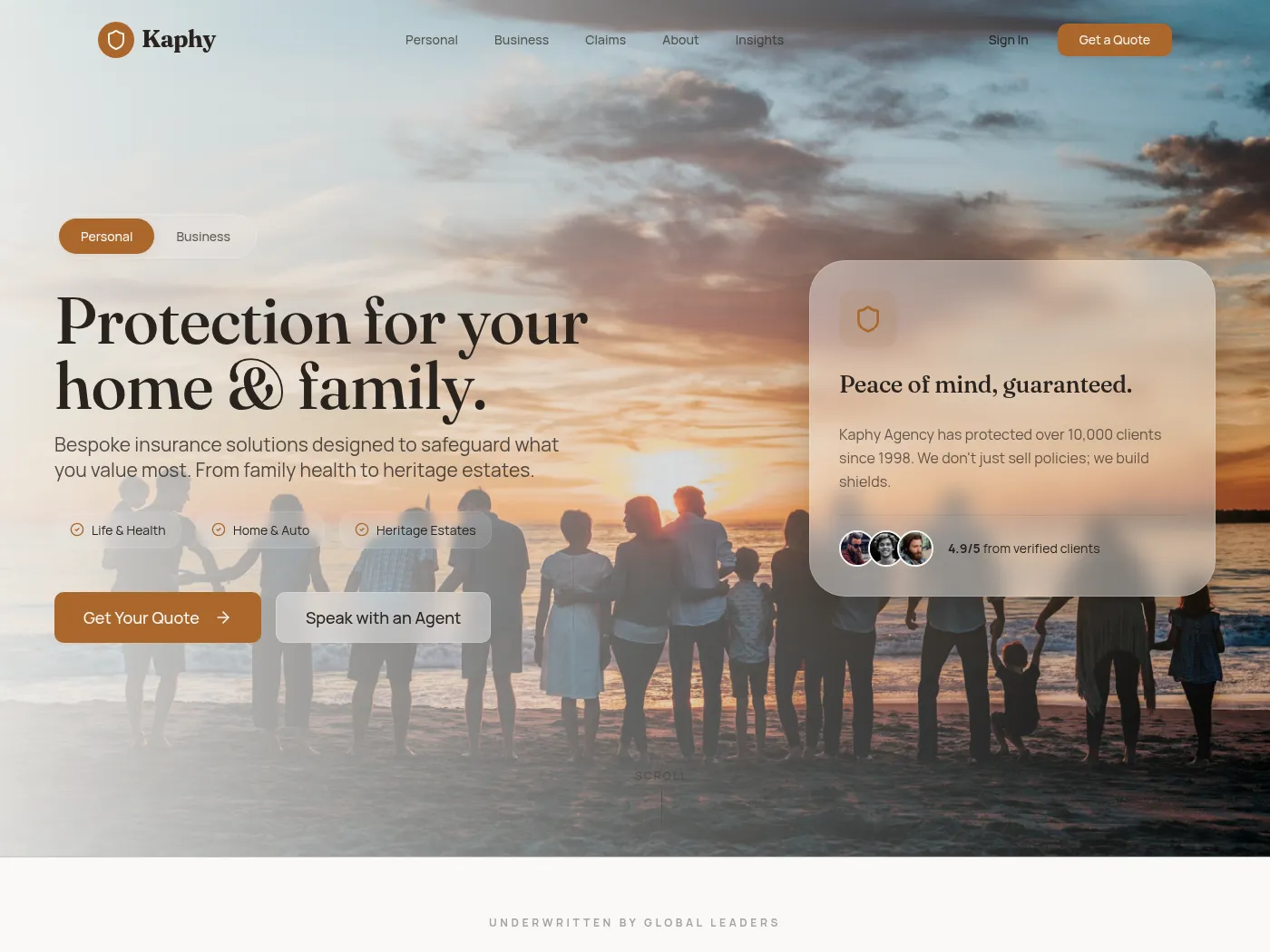 Kaphy Insurance Landing