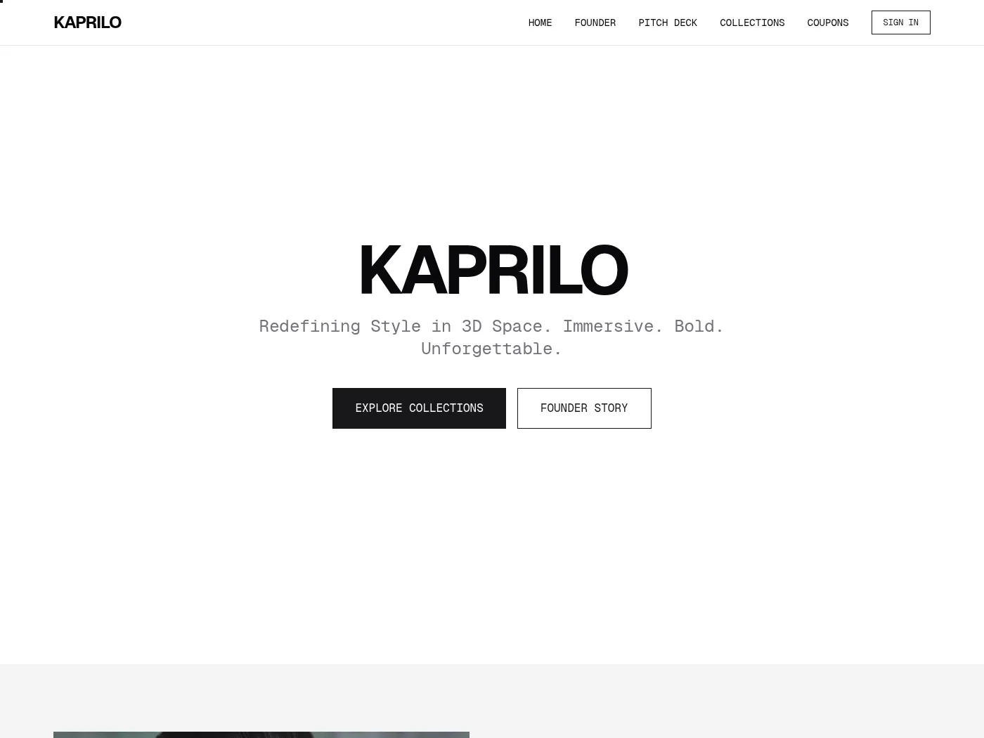 Kaprilo 3D Brand Hub